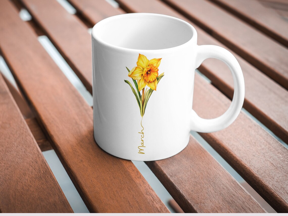 Flor De Nacimiento Marzo, Narciso, Birthflower March Daffodil, 2 ...