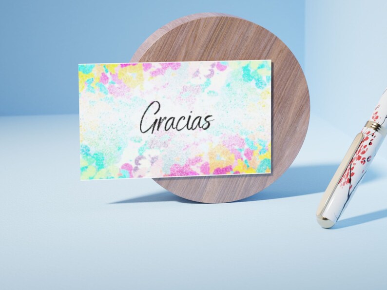 Tarjeta De Agradecimiento Imprimible Tarjeta De Agradecimiento Acuarela Tarjeta De ...