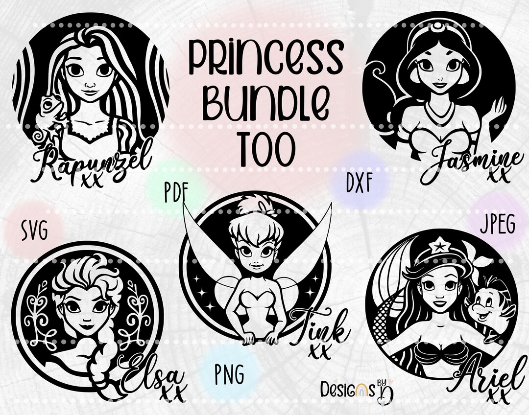 Princess Bundle Too SVG Cutting Files or Printing Files, Digital ...