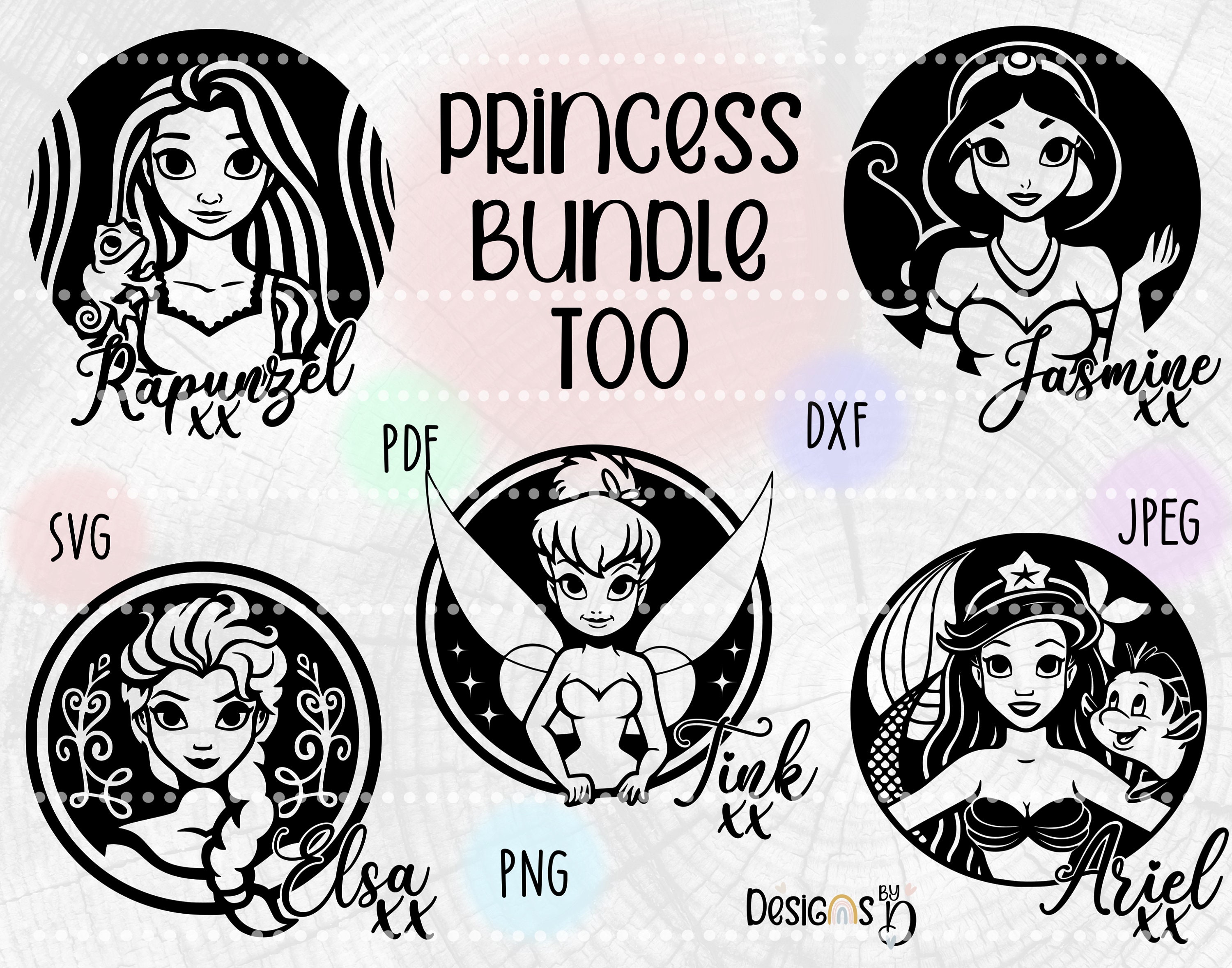 Princess Bundle Too SVG Cutting Files or Printing Files - Etsy