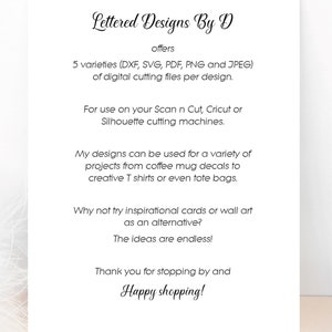 Word Bundle SVG Cutting Files or Printing Files, Digital Downloads ...