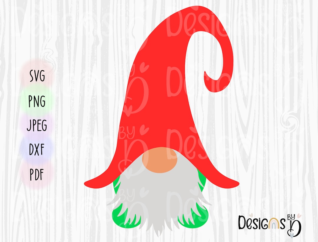 Gnome Svg, Christmas Gnome Clipart, Digital Download, Print or Cut ...