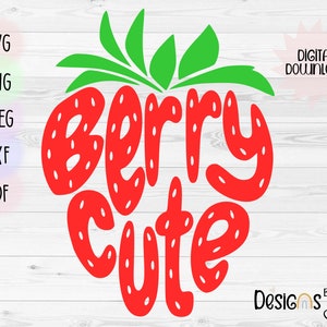 Berry Cute Digital Download Cricut File Print or Cut Design Silhouette ...