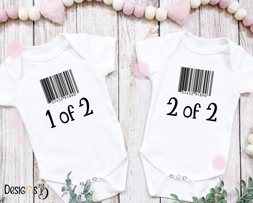 Twin Babies Barcode SVG Cutting File or Printing File, Digital Download ...
