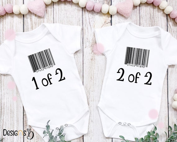 Twin Babies Barcode SVG Cutting File or Printing File Digital | Etsy
