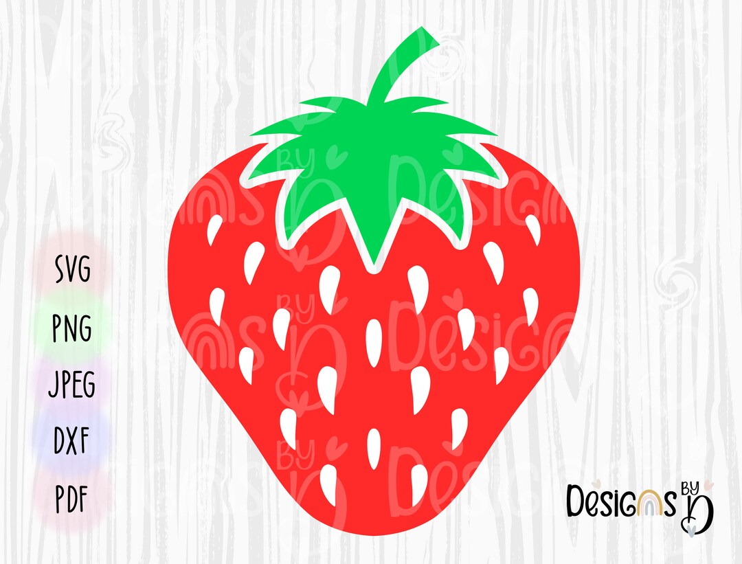 Strawberry SVG, Instant & Digital Download, for Silhouette and Cricut ...