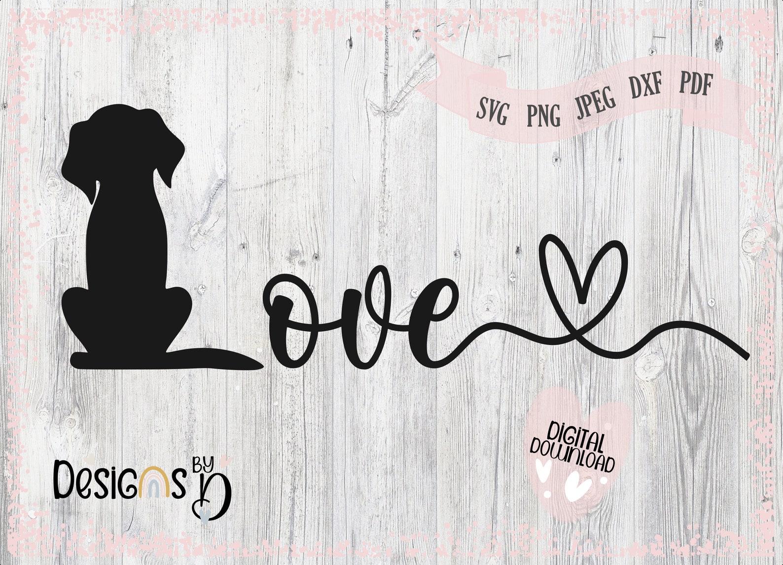 Puppy Love SVG Love Dogs SVG File for Cutting Machine - Etsy
