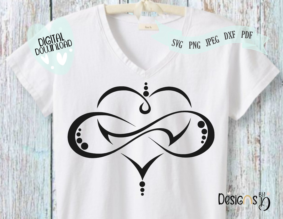 Infinity Heart Symbol, Digital Download, SVG for Cutting Machines, 5 ...