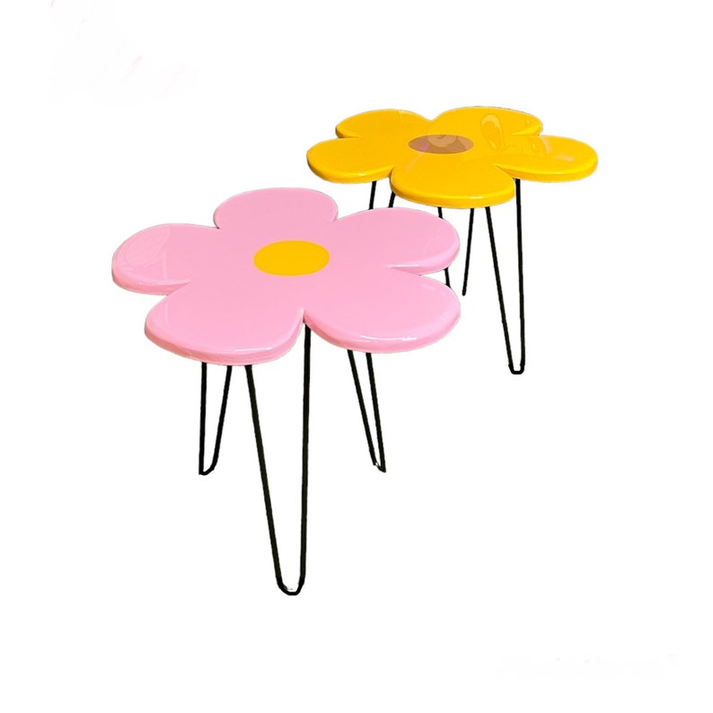Groovy Flower End Table LOWKEY Lyss - Etsy
