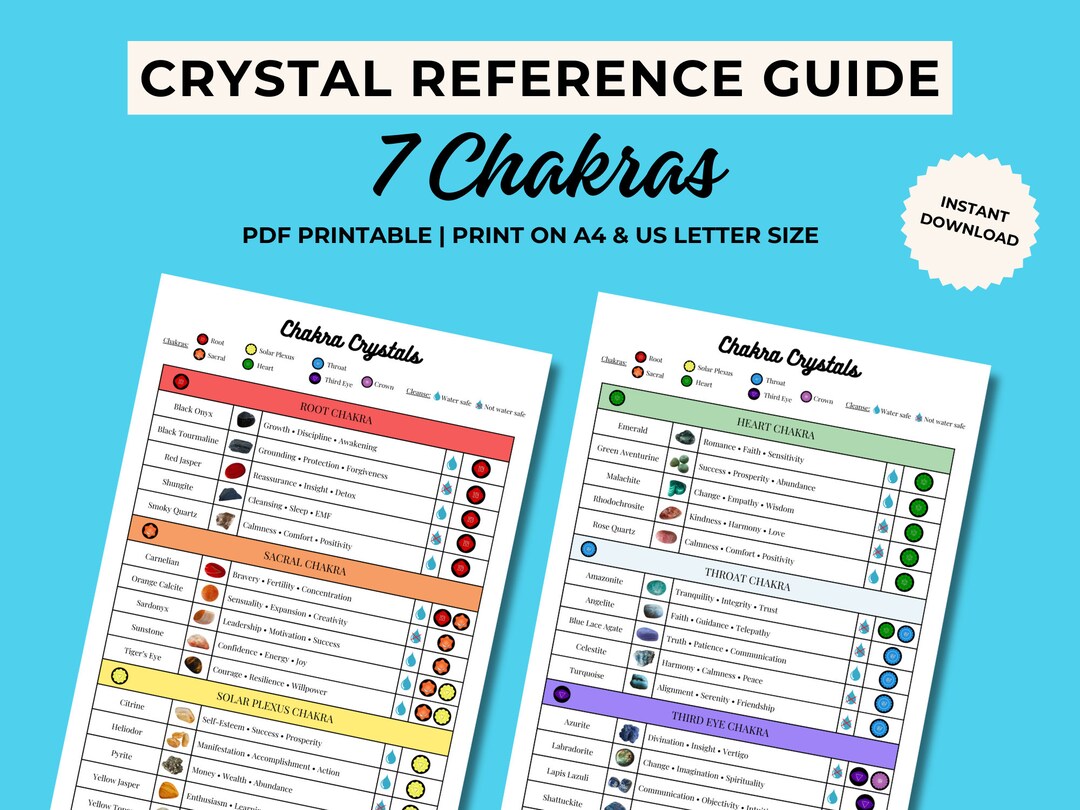 Chakra Crystal Reference Guide, Chakra Guide, Chakra System, Crystal ...