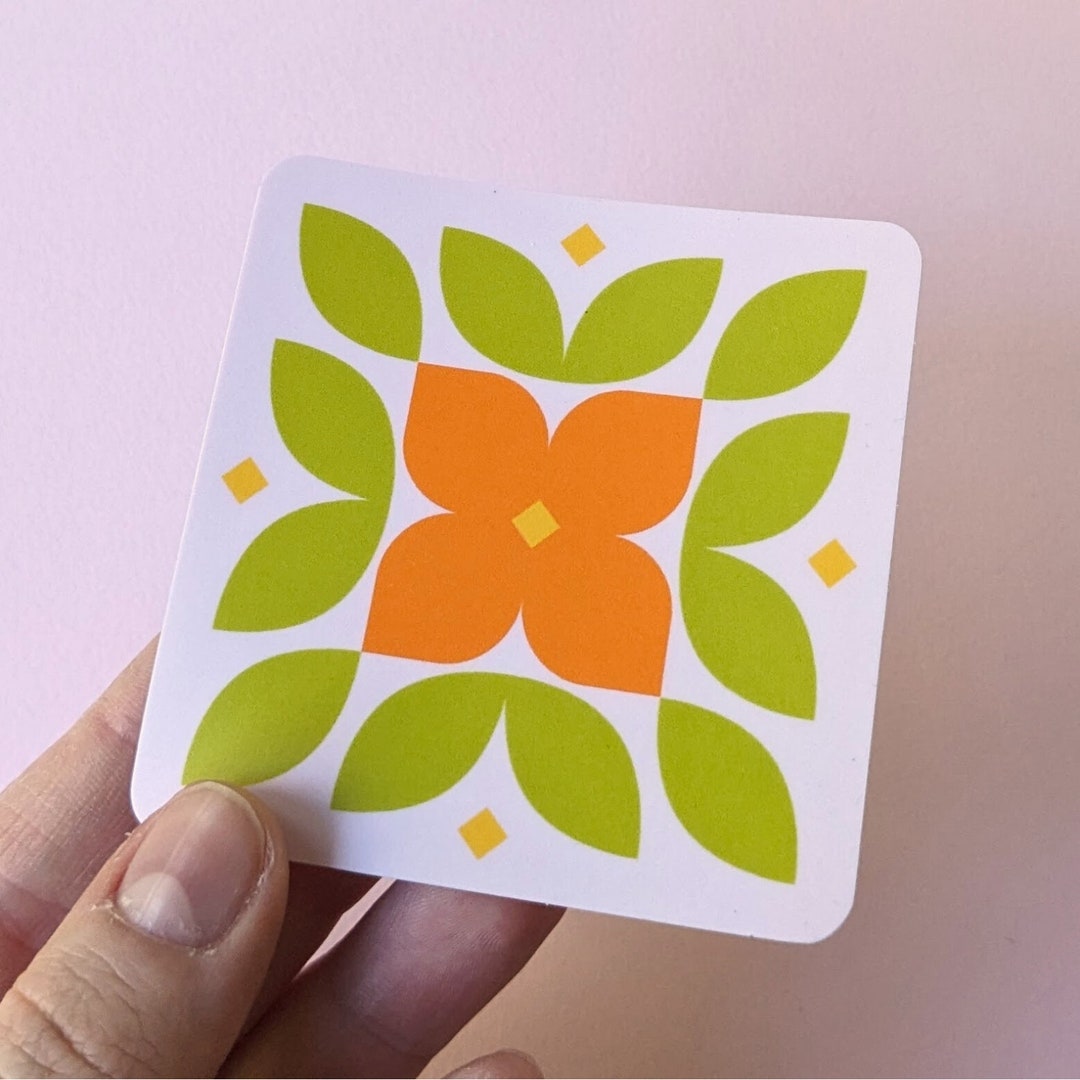 Floral Quilt Block Sticker: Spring Peels Sewing Decal - Etsy