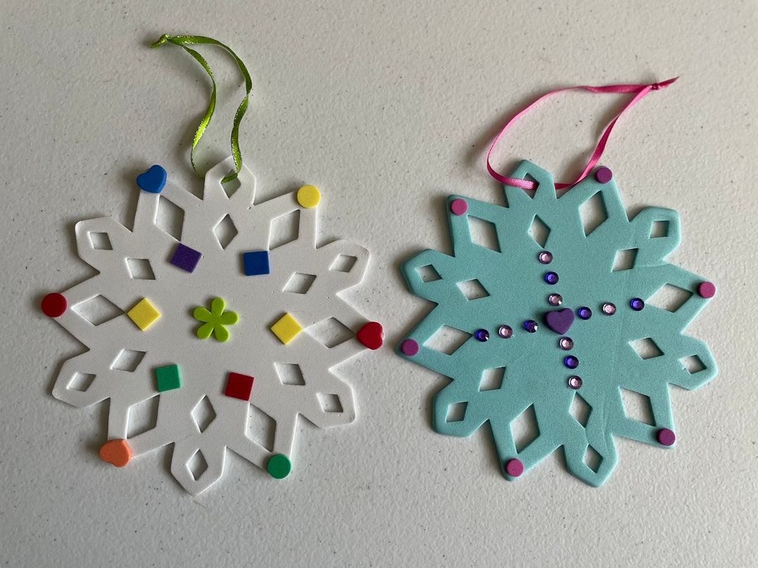 Ornament Craft Kit for Kids - Foam Snowflake - Etsy