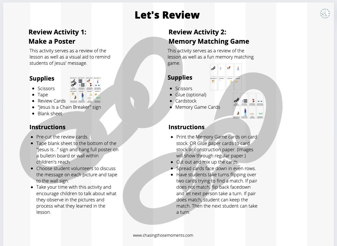 Bible Lesson for Kids: Jesus is a Chain Breaker, Sunday School, Luke 4 ...
