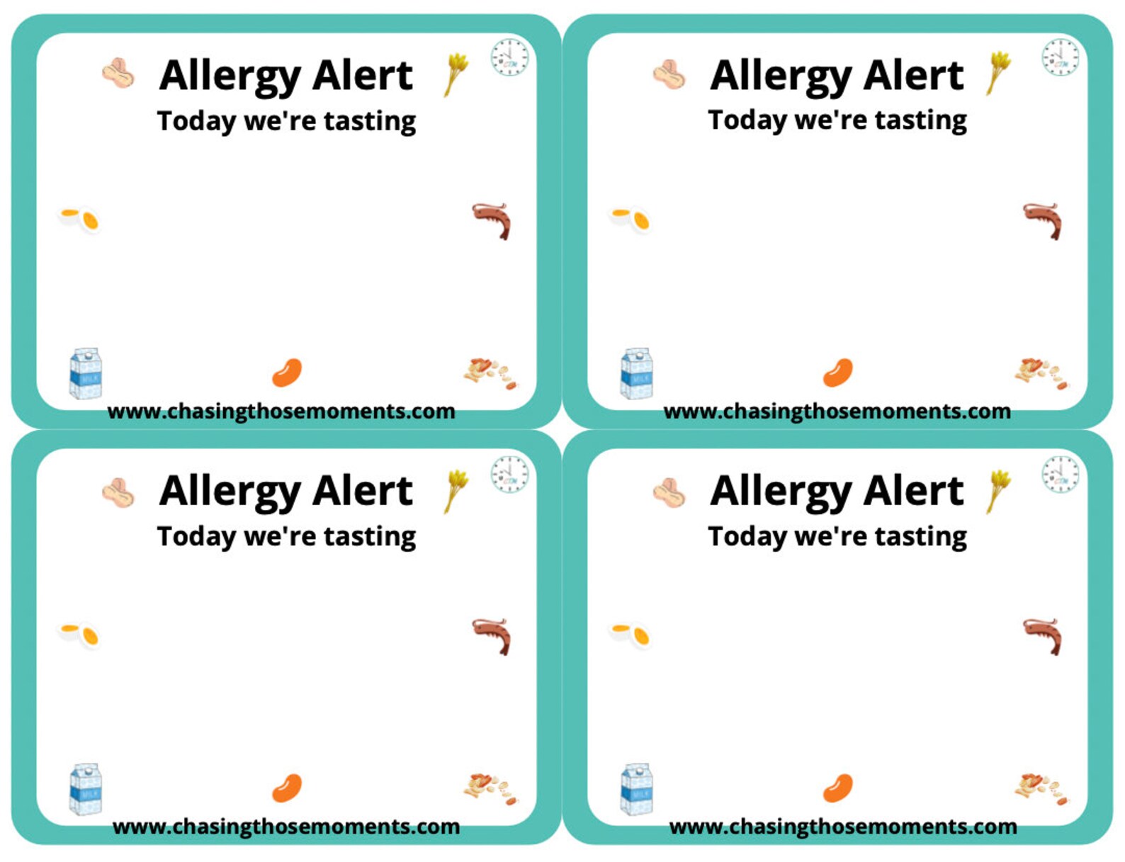 Allergy Alert Signs - Etsy