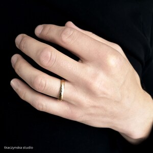 Raw Brutalist Gold Wedding Ring, Reticulated Gold Ring, Raw 14k Gold ...