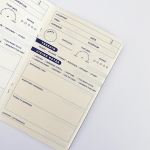 Hiking Journal, Hiking Logbook, Trail Journal, Hiking Notebook, Trail ...