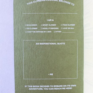 Rock Climbing Journal, Climbing Journal, Rock Climbing Gifts, Climbing ...