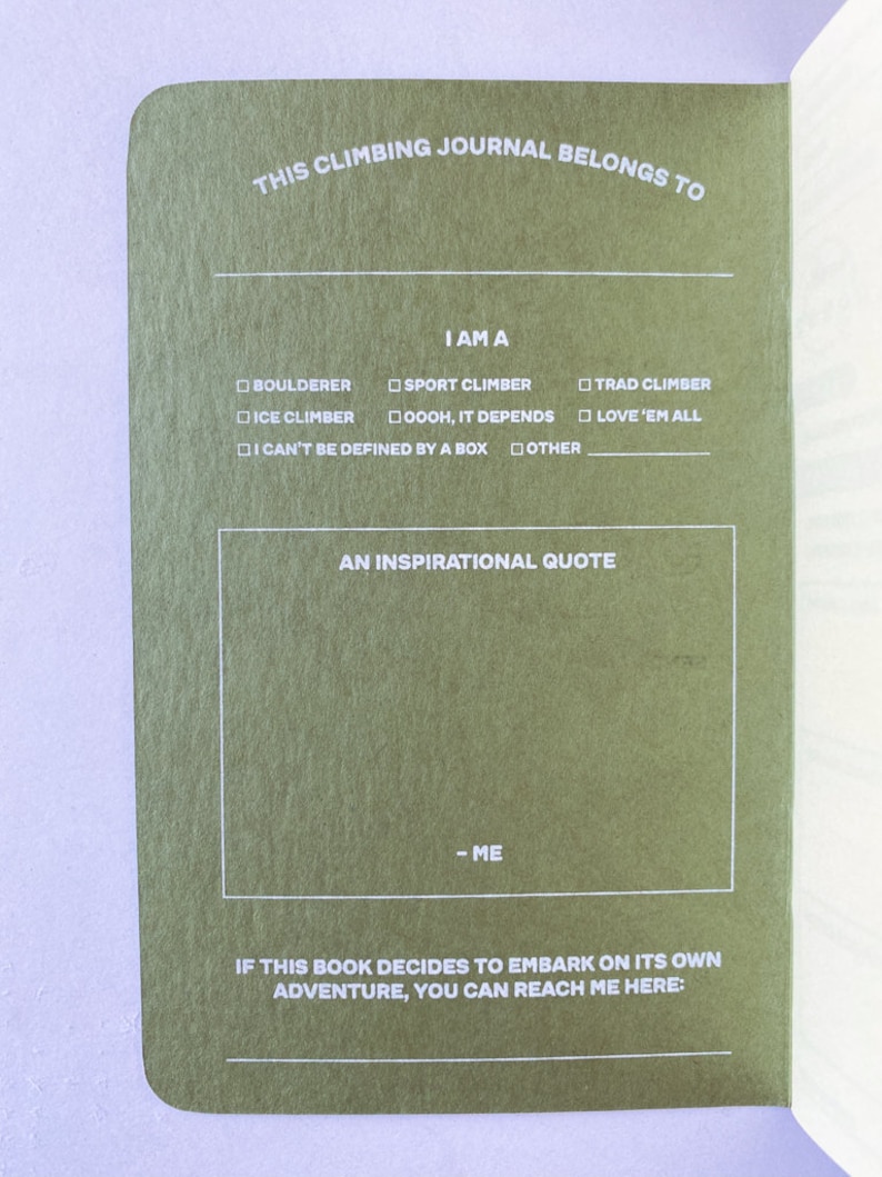 Rock Climbing Journal, Climbing Journal, Rock Climbing Gifts, Climbing ...