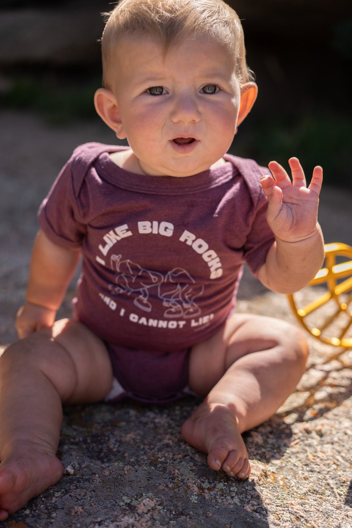 I Like Big Rocks Onesie, Climbing Baby Onesie, Rock Climbing Shirt for ...