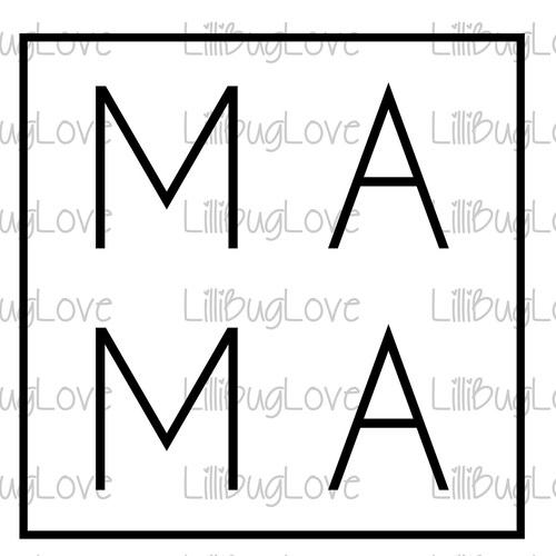 MAMA Square SVG PNG Jpg Sublimation Tshirt Cute Mom - Etsy