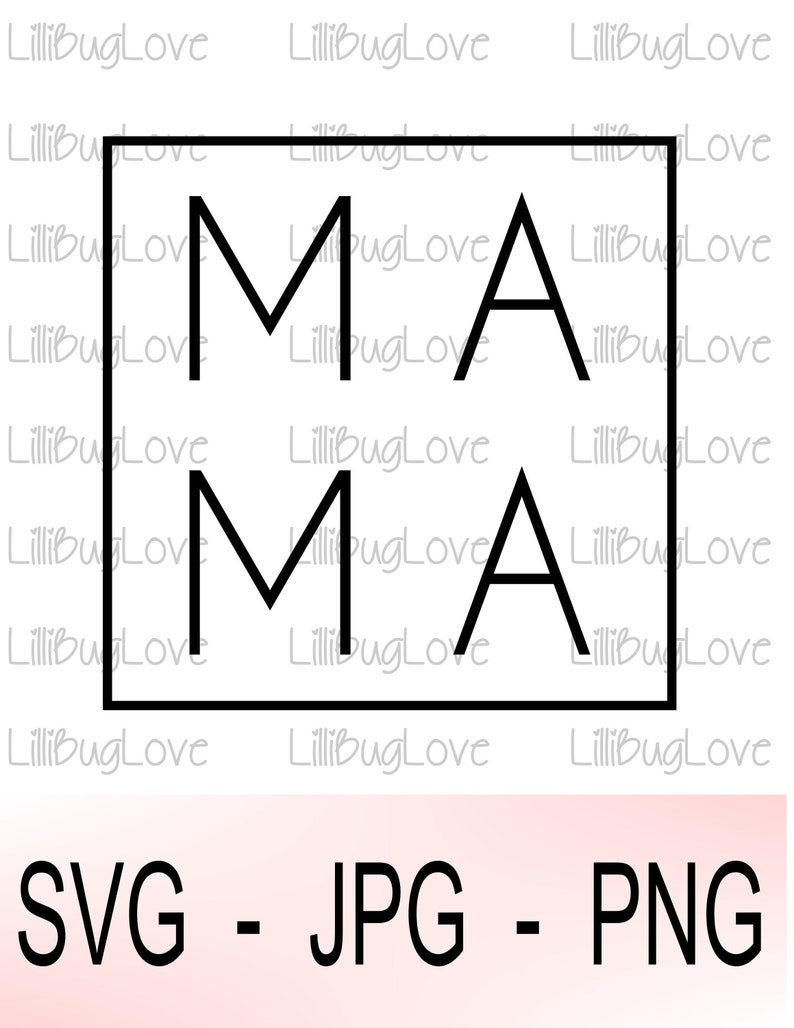 MAMA Square SVG PNG Jpg Sublimation Tshirt Cute Mom - Etsy