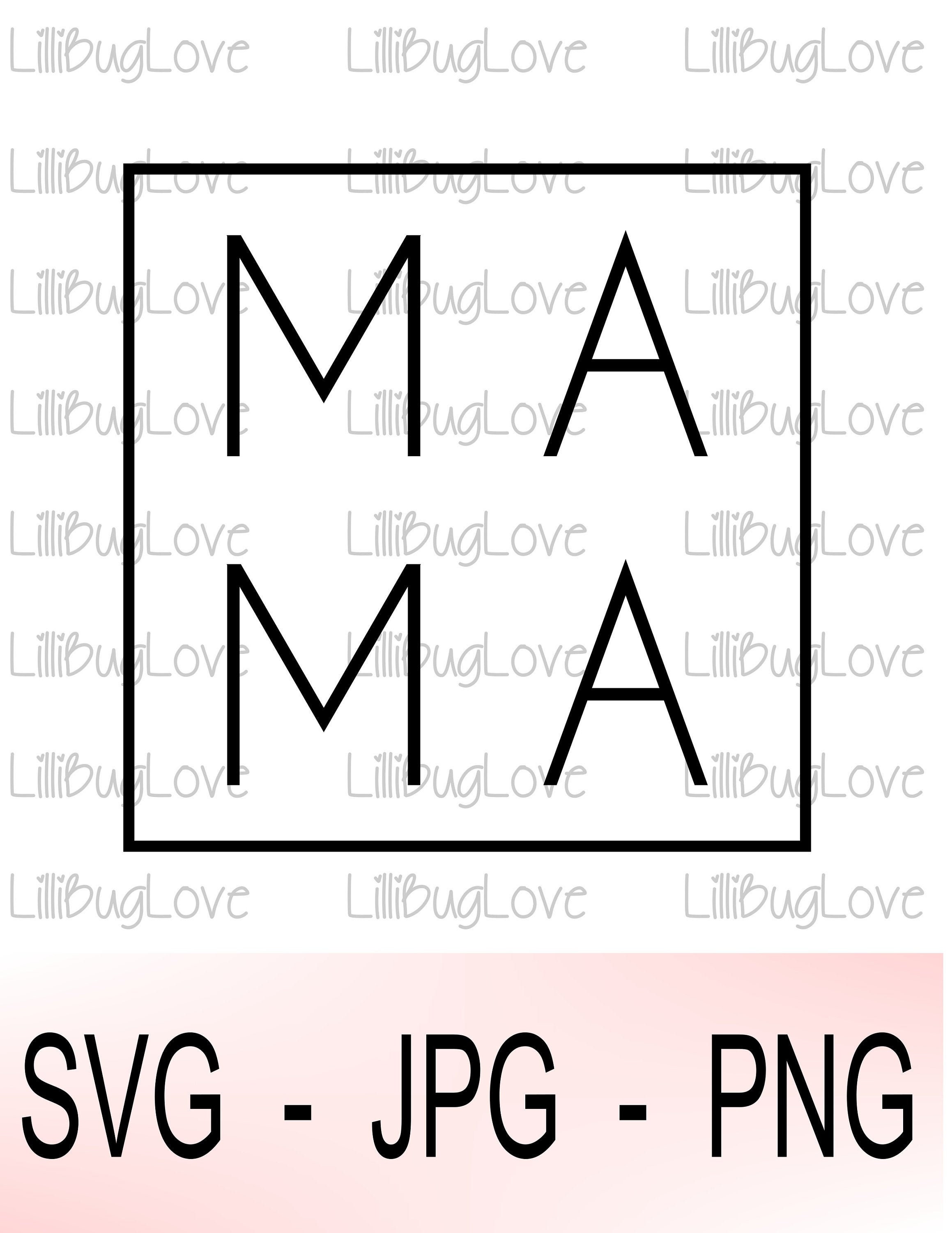 MAMA Square SVG PNG Jpg Sublimation Tshirt Cute Mom - Etsy