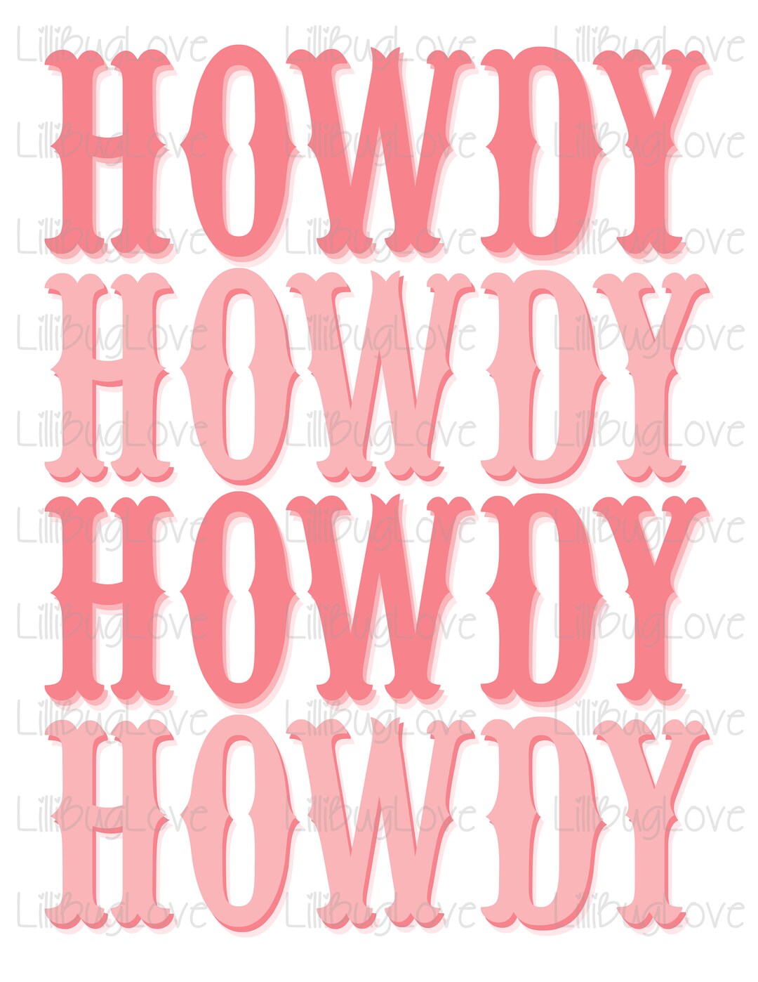 Howdy PINK Vintage Transparent Background, PNG, Sublimation Image ...