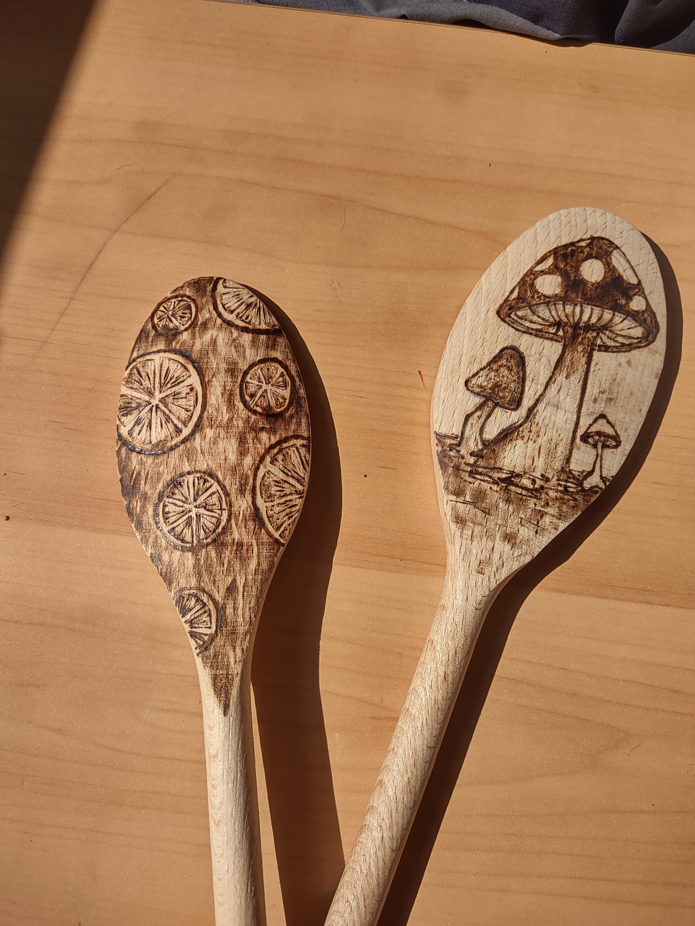 Hand Wood Burnt Custom Spoons - Etsy