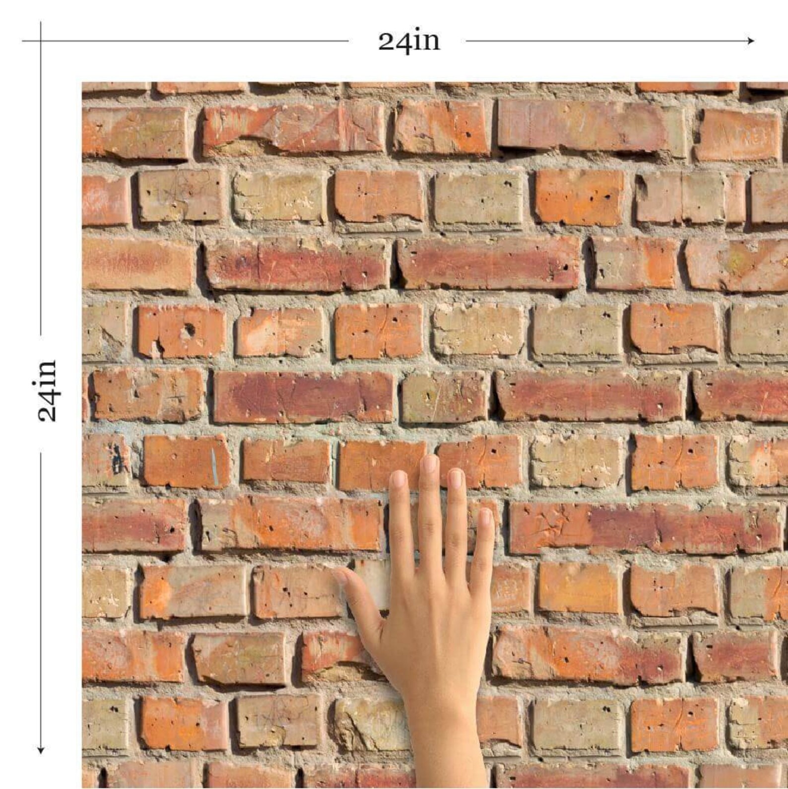 Red and Orange Brick Texture Peel and Stick Removable Wallpaper 4671 - Etsy