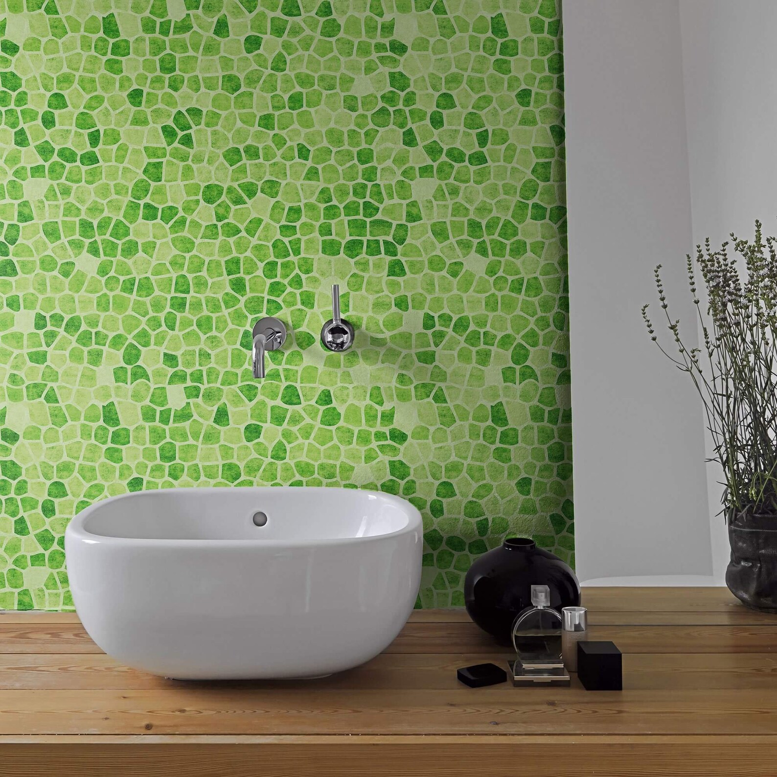 Green Mosaic Tile Adhesive Peel and Stick Removable Wallpaper - Etsy UK