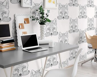 Fox Wallpaper Peel and Stick - Etsy