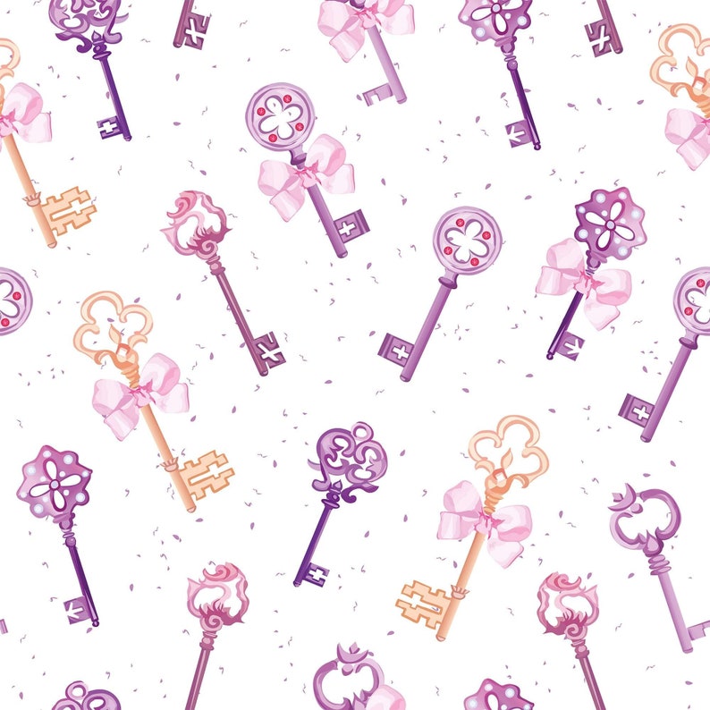 Gold and Purple Keys Children Peel and Stick Removable Wallpaper 4556 ...