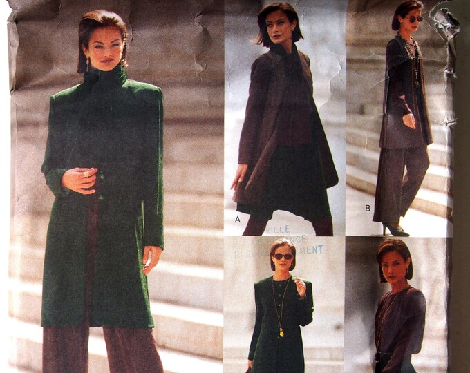 Vogue 1471 - Loose Fitting Jacket or Vest With Button/loop Closing, Top ...