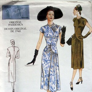 Vogue 2787 - Asymmetric Dress With Neckline and Waistline Gathers ...