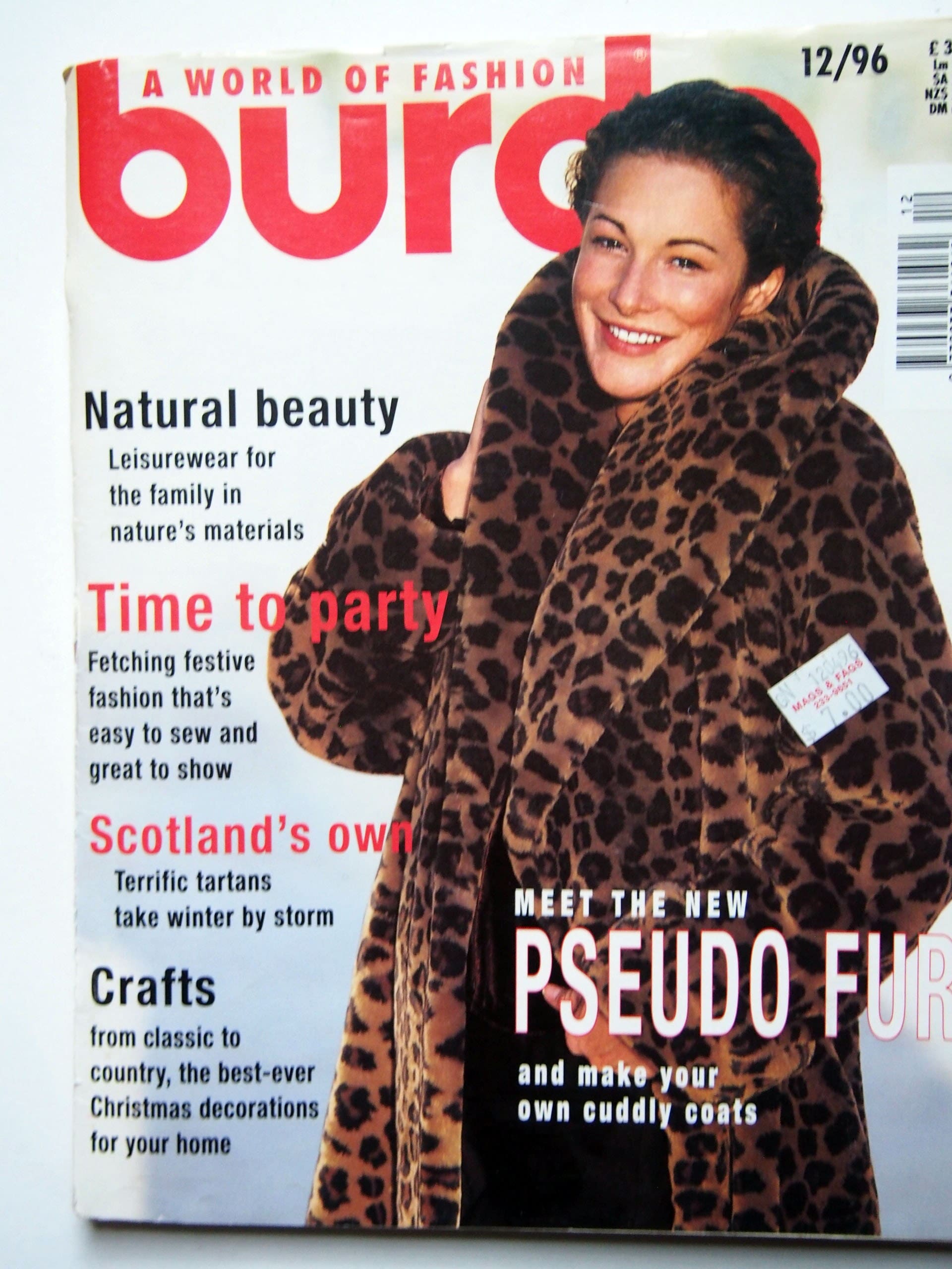 Burda 12 1996, Faux Fur Coat Patterns & More, in English or French - Etsy