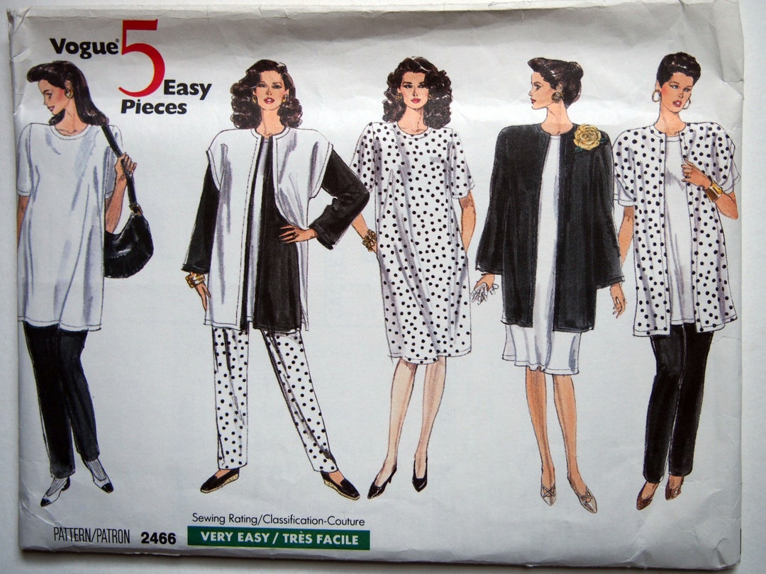 Vogue 2466, Maternity Wardrobe Pattern: Vest, Jacket, Dress, Tunic ...