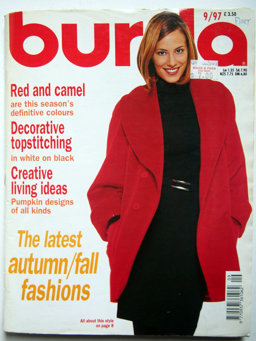 Burda September 1997, Jean Jacket, Oversized Coats and More, in English ...