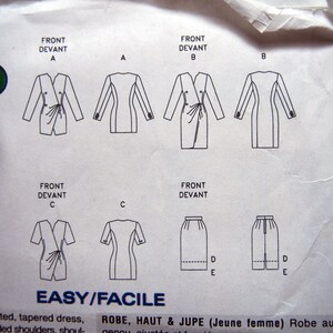 Vogue 8978, Dress With Wrap Effect - Etsy