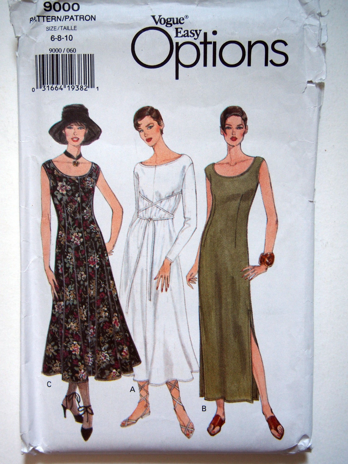 Vogue 9000, Easy Dress, Flared or Straight, With Optional Drop Shoulder ...