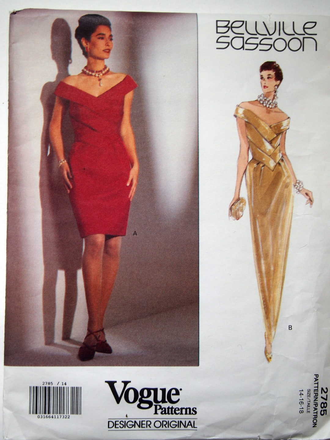 Vogue 2785, Off-shoulder Cocktail Dress or Gown, With Boning, by ...