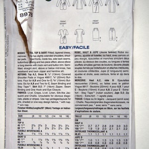 Vogue 8978, Dress With Wrap Effect - Etsy