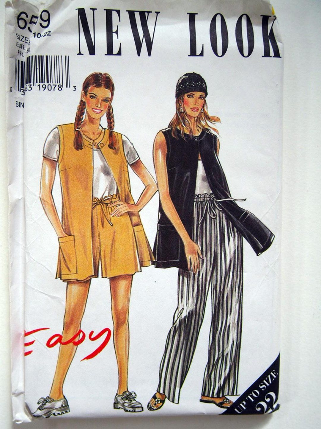 New Look 6509, Sleeveless Tunic and Pull-on Pants or Shorts - Etsy Canada