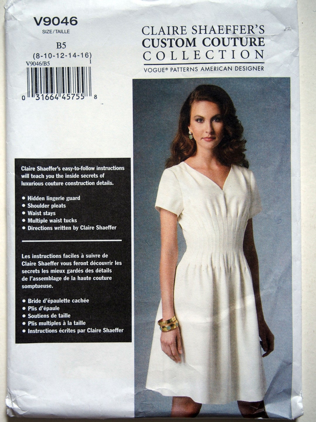 Vogue 9046 - Fitted Dress by Claire Shaeffer With Couture Instructions ...