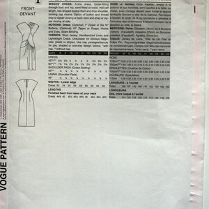 Vogue 2787 - Asymmetric Dress With Neckline and Waistline Gathers ...