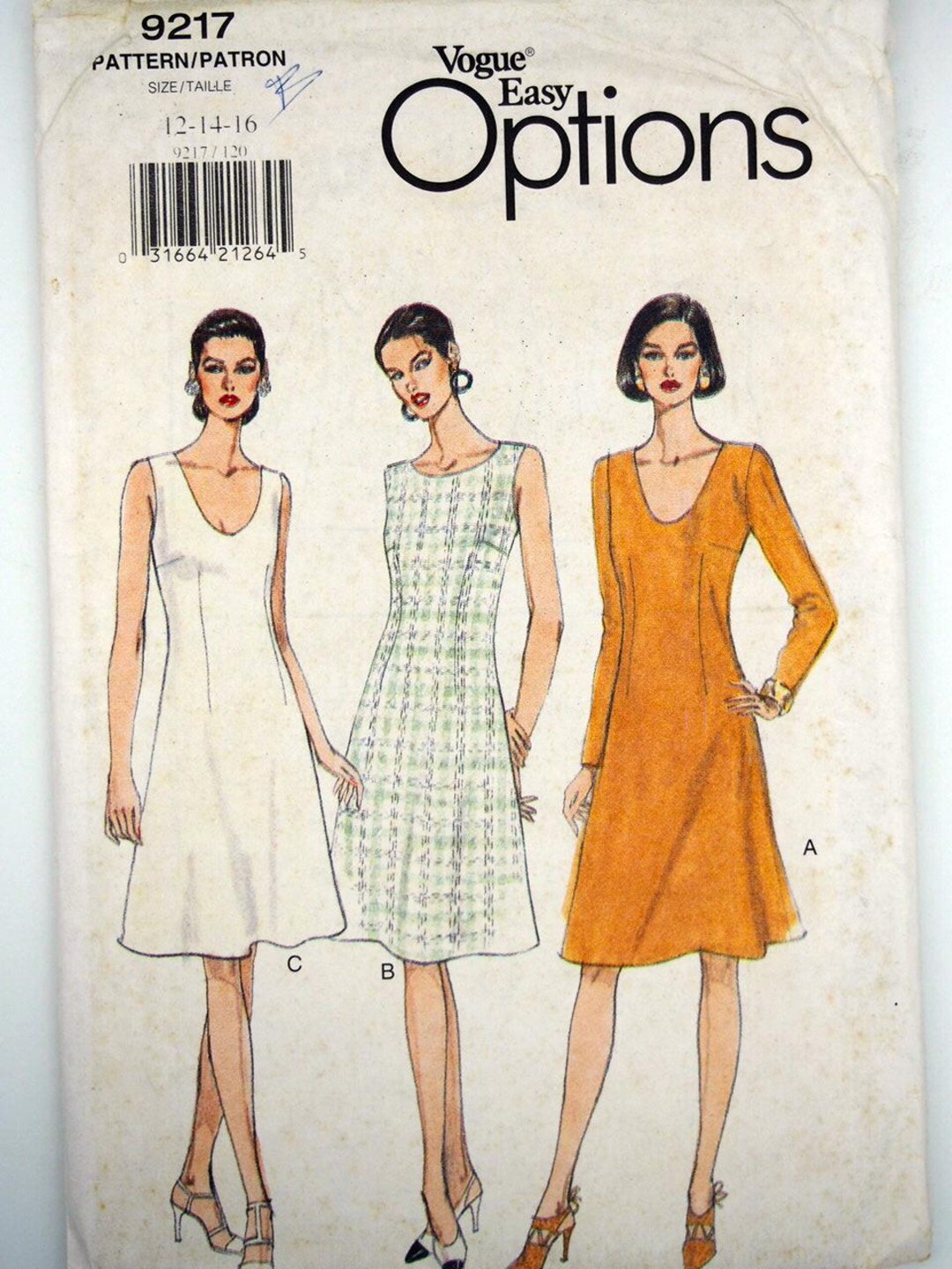 Vogue 9217, Easy A-line Shift Dress, Petite Sizing - Etsy