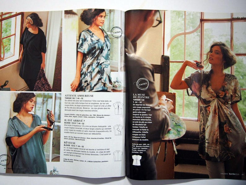 Burda 1/ 2012, Plus Size Loungewear, Costume Patterns and More - Etsy