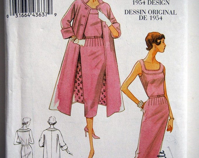 Vogue 8687, Coat With Kimono Sleeves and Sheath Dress, 1954 Design - Etsy