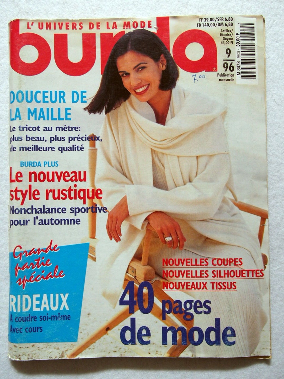 Burda 09 1996 Jacket and Coat Patterns in French - Etsy