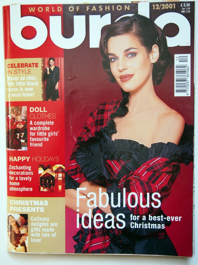 Burda Style Magazine 12/2001, Evening Gowns & More, in English or French - Etsy