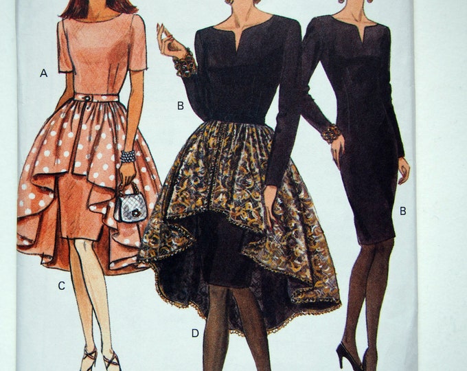 Mccall's 9396, Cocktail Dress With Square Neckline and Cap or Long Lace ...